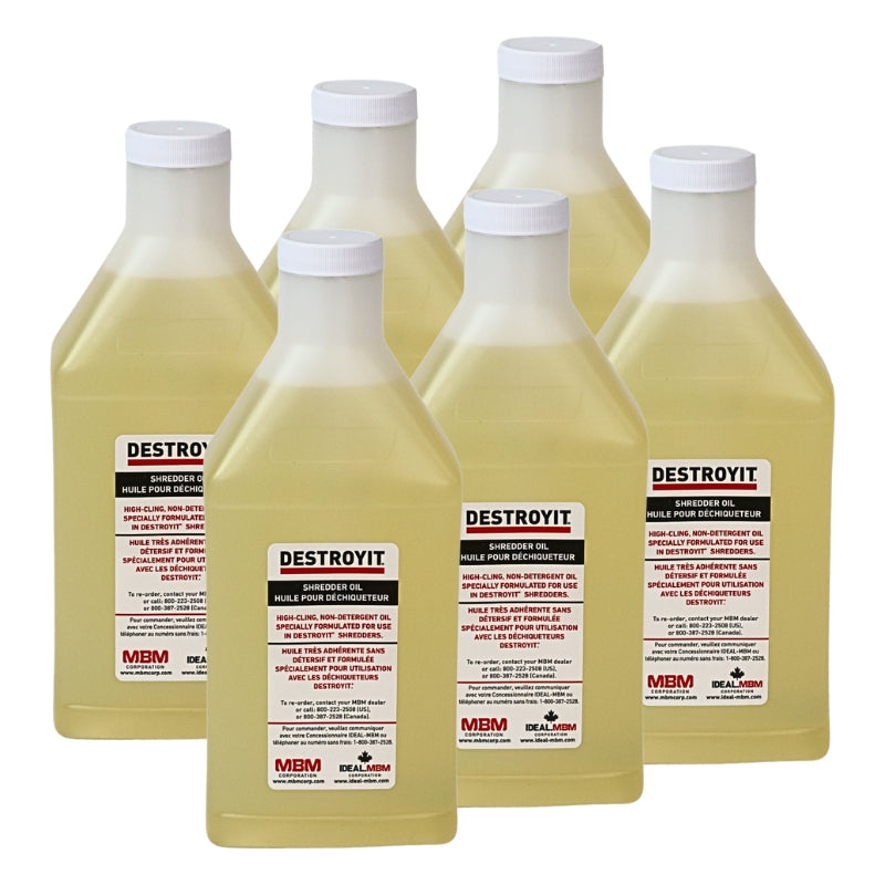 MBM Destroyit 6 Quarts of Paper Shredder Oil (case of 6 x 1 quart bott ...